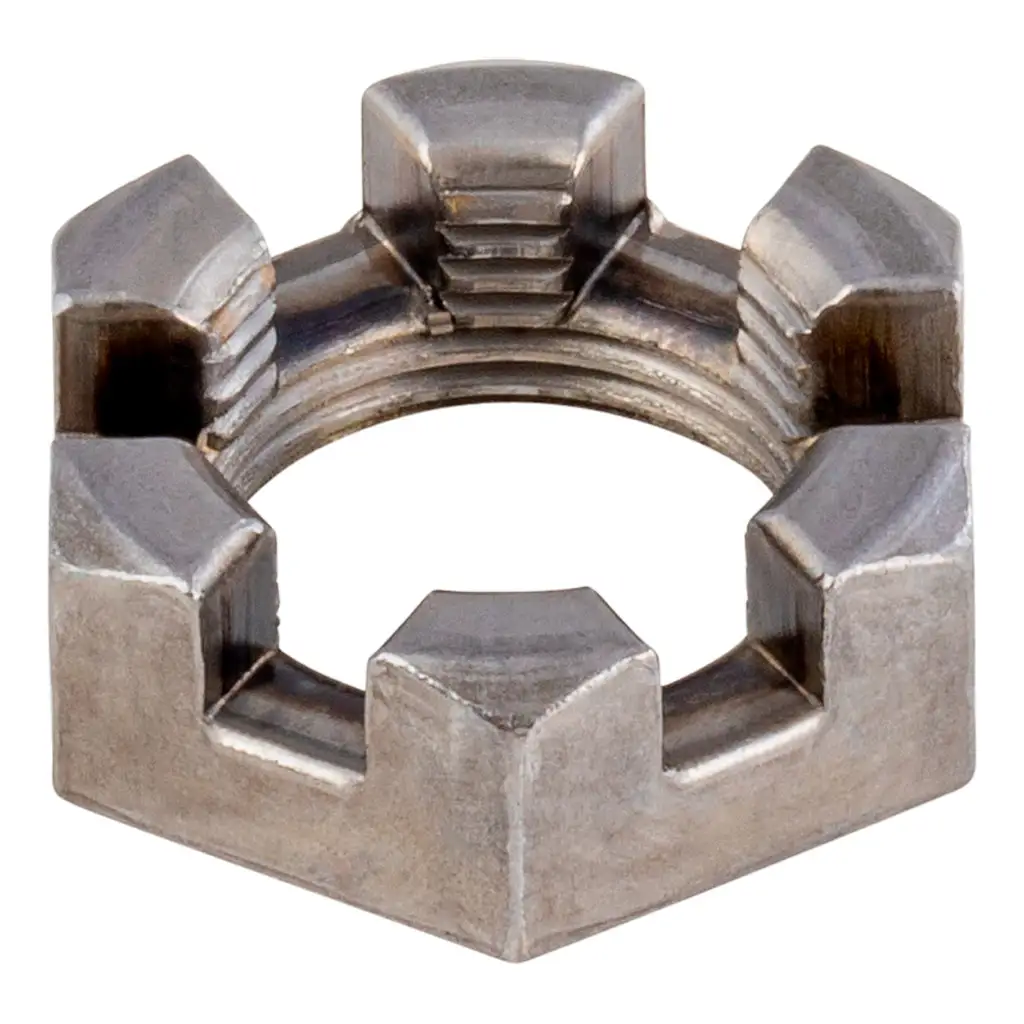 1" Spindle Nut - 6-Slot Castle