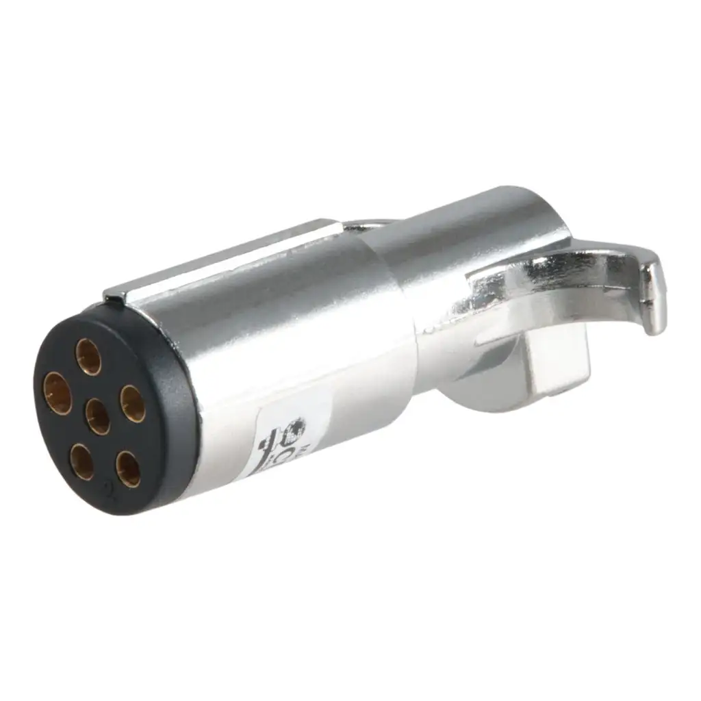 6-Way Round Connector Plug (Trailer Side, Chrome Plastic) SKU #58120 ...